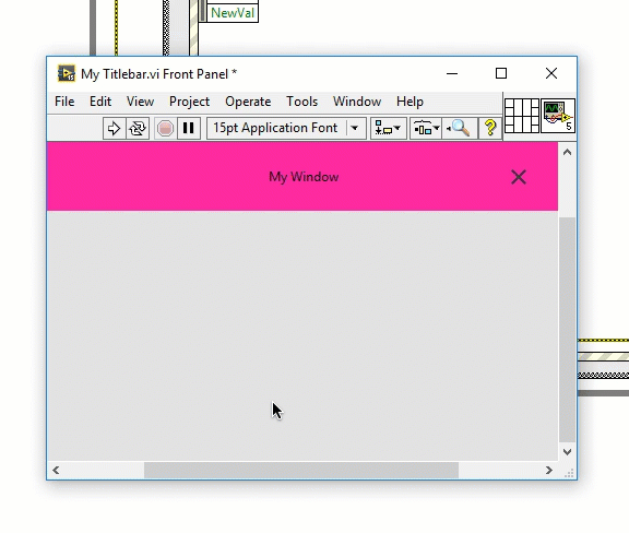 Creating a Flat UI Titlebar in LabVIEW (draggable window without a native titlebar)