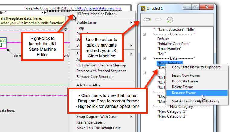 Recent Improvements to the JKI State Machine Editor