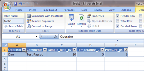 Painless LabVIEW Test Data Management with XML & Excel